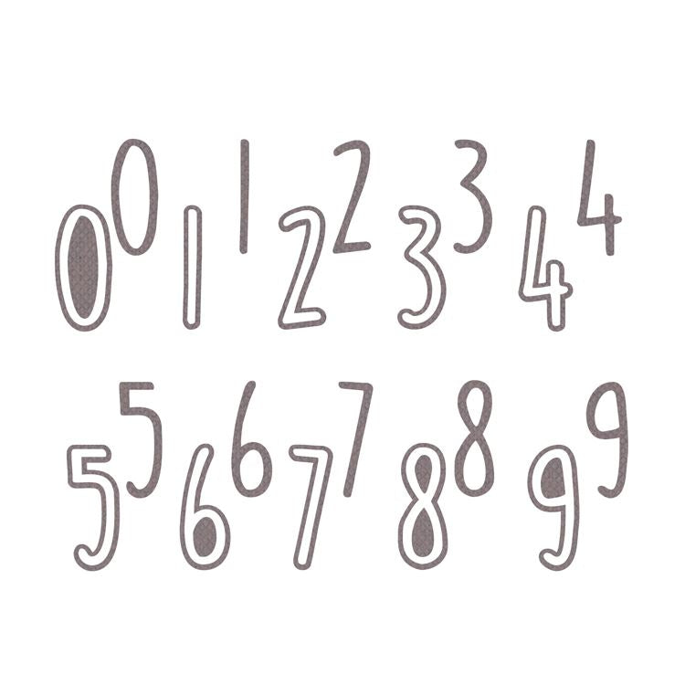 Cutting Die Set: TITLE NUMBERS | Azza Pacific