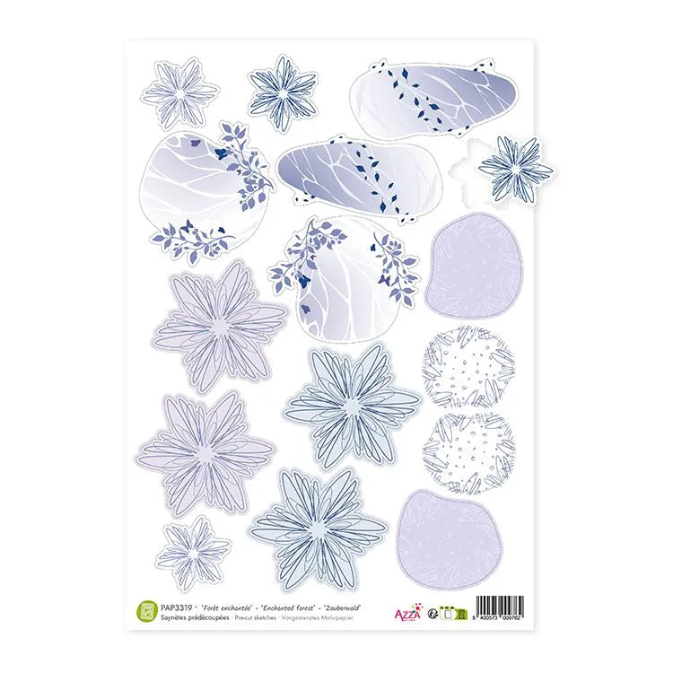A4 PRE-CUT Sketch Sheet: ENCHANTED FOREST | Azza Pacific